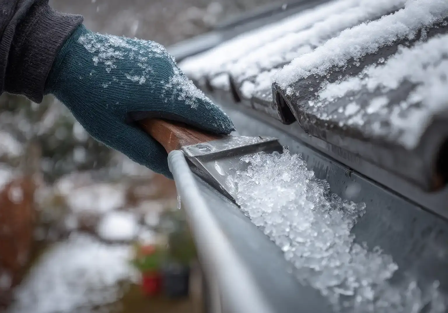 Winter Gutter Cleaning Prevents Leaks and Ice Problems Now